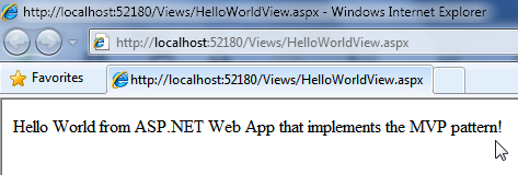 Leniel Maccaferri's blog: Model View Presenter pattern with Castle in ASP.NET